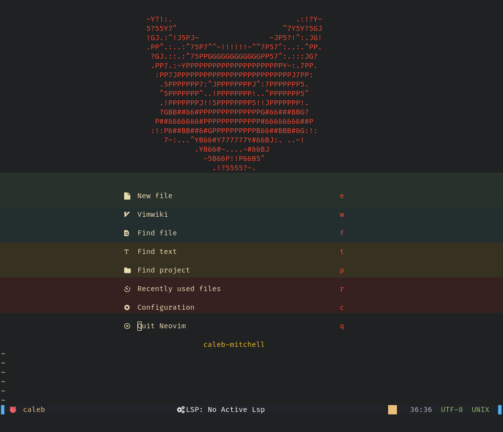 GitHub - Caleb-Mitchell/neovim: Personal Neovim configs in lua